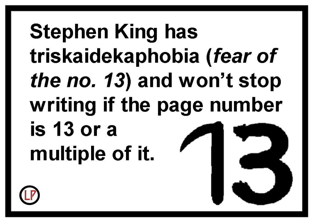 Literature Fact: Stephen King and the number 13 – Literati Pulp